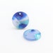 4 Flat Round Drops in Blue Tortoise Shell, Dark Blue Acetate Charms ...