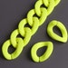 1ft Matte Neon Yellow Plastic Chain Links, 24 X 17mm, Cuban Link ...