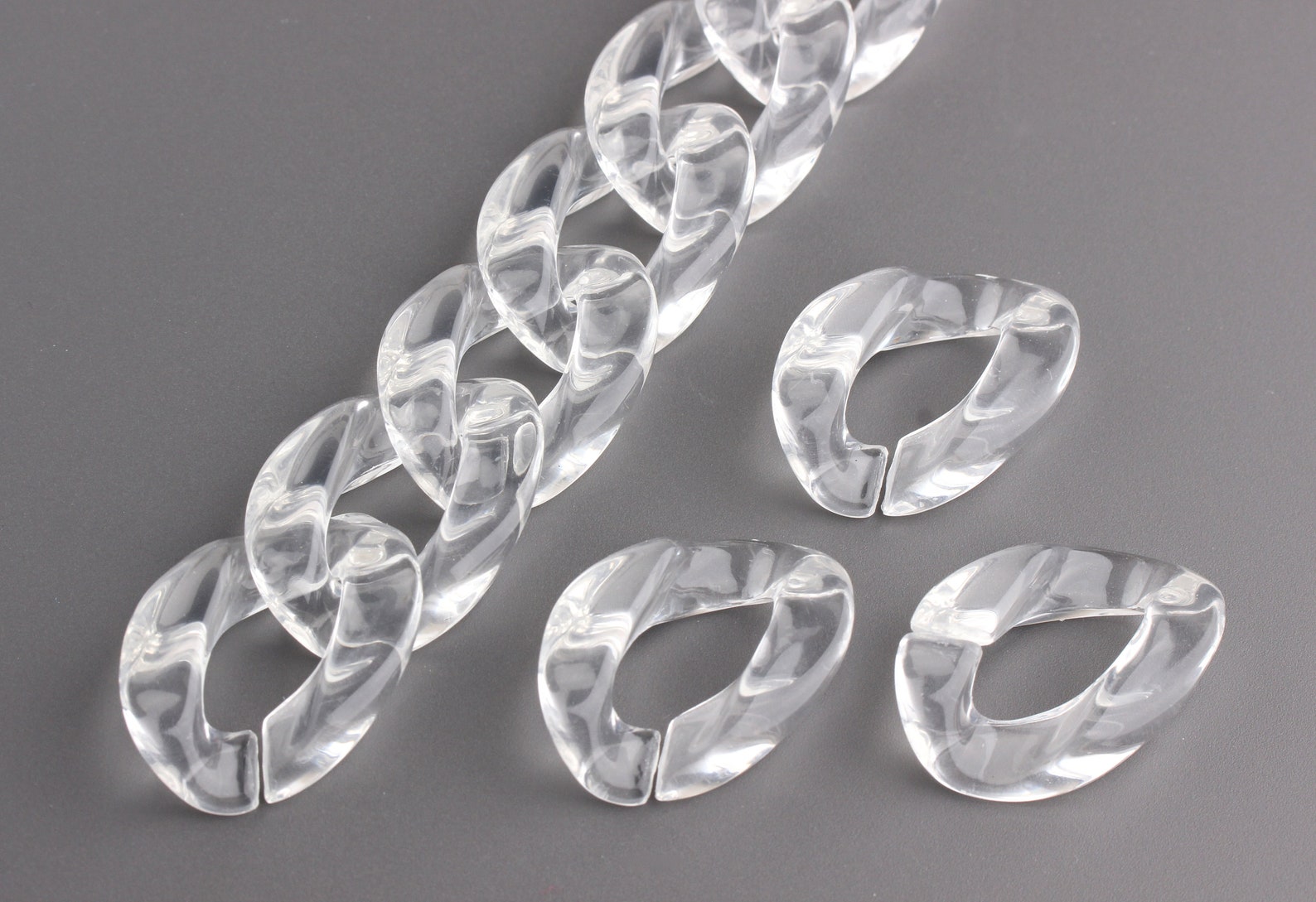 1ft Transparent Chain 30mm x 22mm Clear Chain Acrylic | Etsy