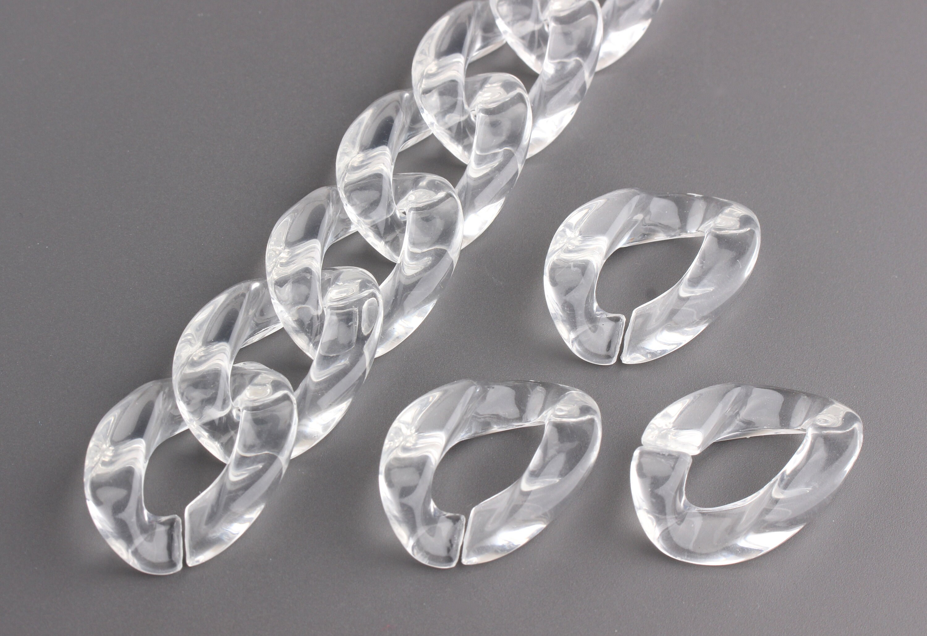 1ft Transparent Chain 30mm x 22mm Clear Chain Acrylic | Etsy
