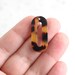 4 Flat Oval Links 30mm, Orange Tortoise Shell Pendant Plastic Tortoise ...