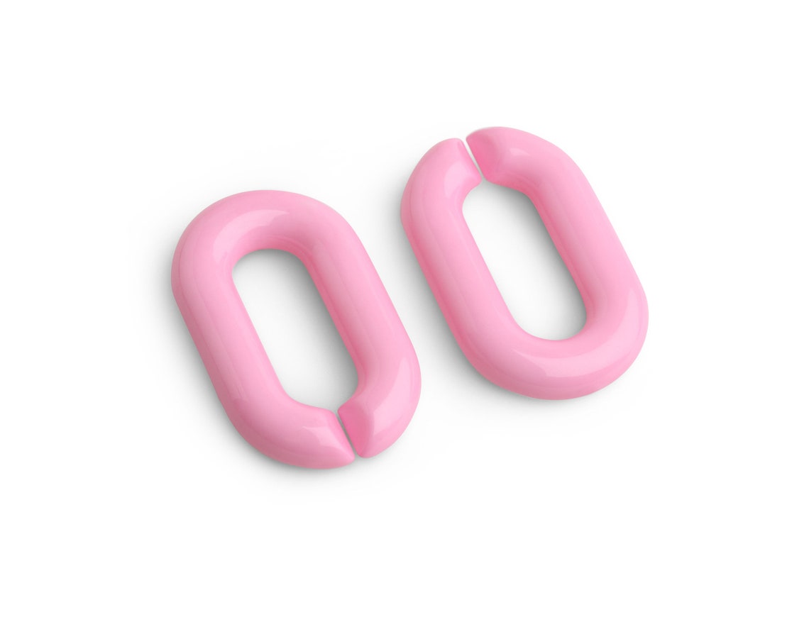 1ft Baby Pink Plastic Chain Links, 31 X 19mm, Light Pink Chain for ...