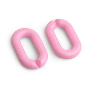 1ft Baby Pink Plastic Chain Links, 31 X 19mm, Light Pink Chain for ...