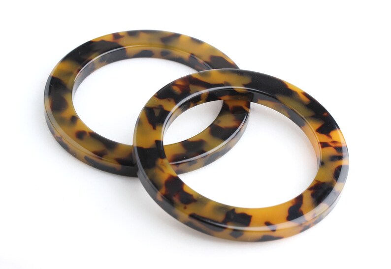 1 Tortoise Shell Ring, Large Acetate Circle, Swimsuit Rings, Bag ...