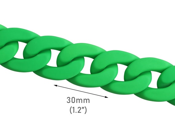 Neon green chain necklace store