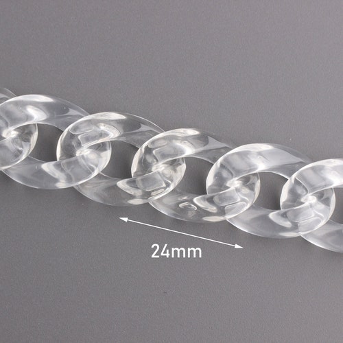 100pcs Acrylic Chain Links Open Link Size 23mmx17mm Plastic - Etsy