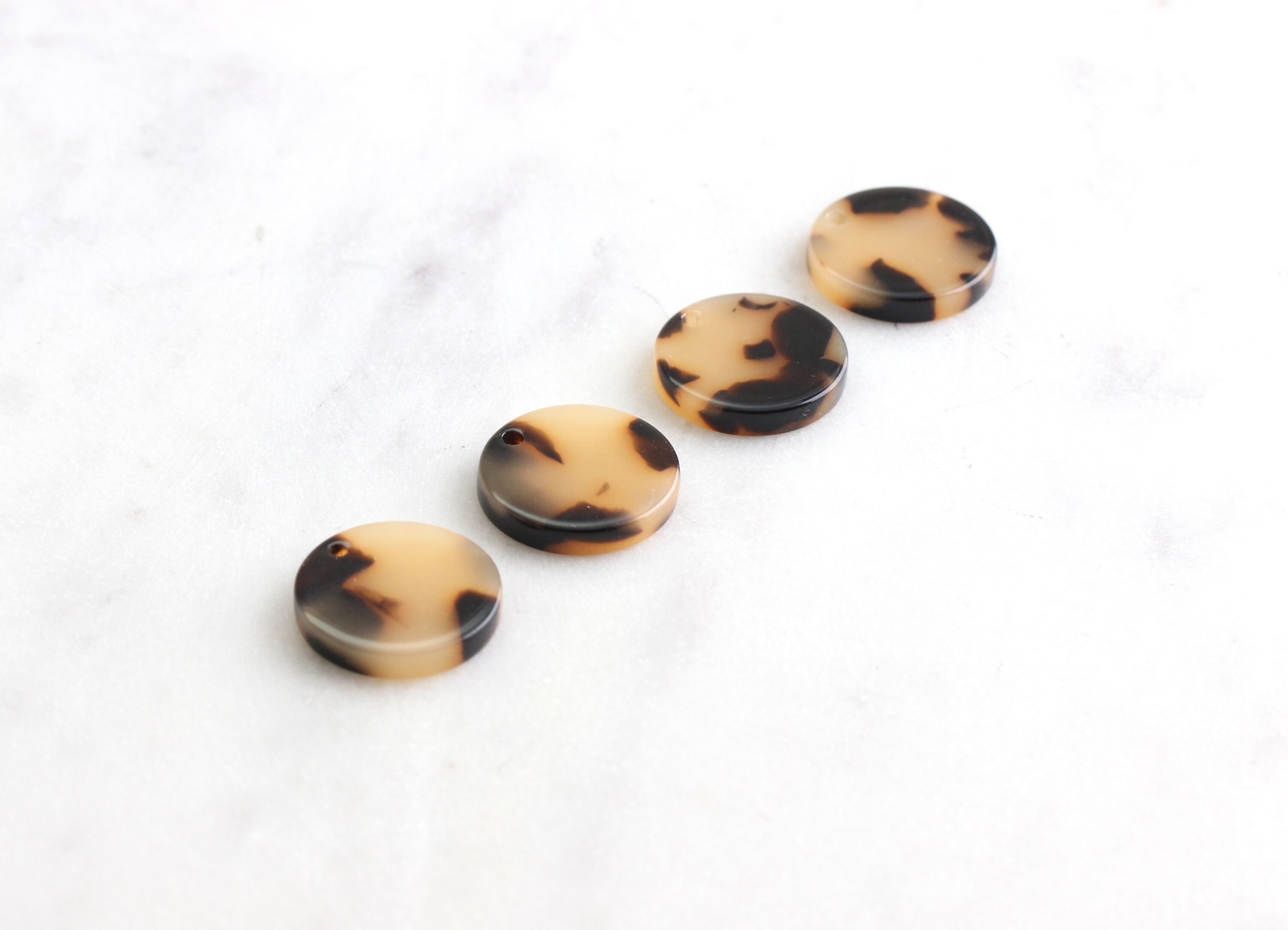 4 Blonde Tortoise Shell Beads Flat Discs 15mm Yellow Blonde - Etsy