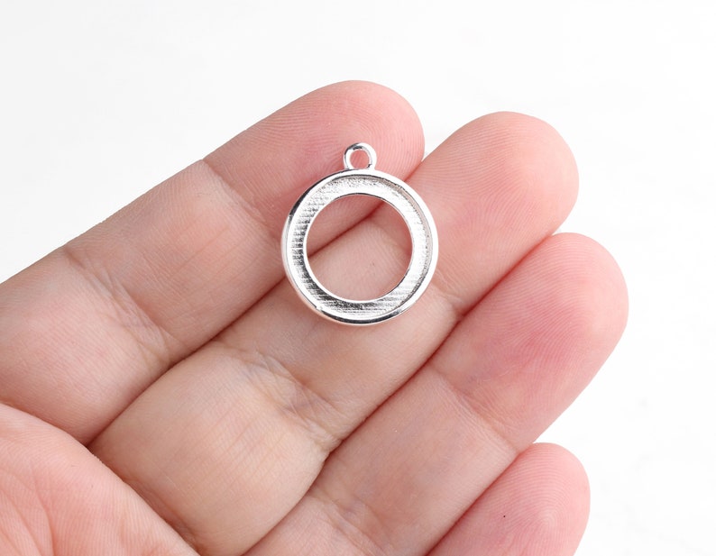 4 Open Back Bezels, 15mm Bezel Setting, Smooth Bezel Cabochon, Silver ...