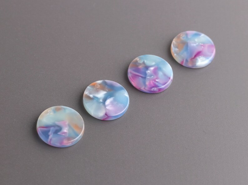 4 Watercolor Resin Round Discs With 1 Hole 15mm Tortoise - Etsy