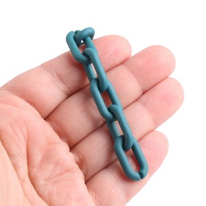 1ft Matte Turquoise Blue Chain Links, 20 X 11mm, Small Paperclip Chain ...