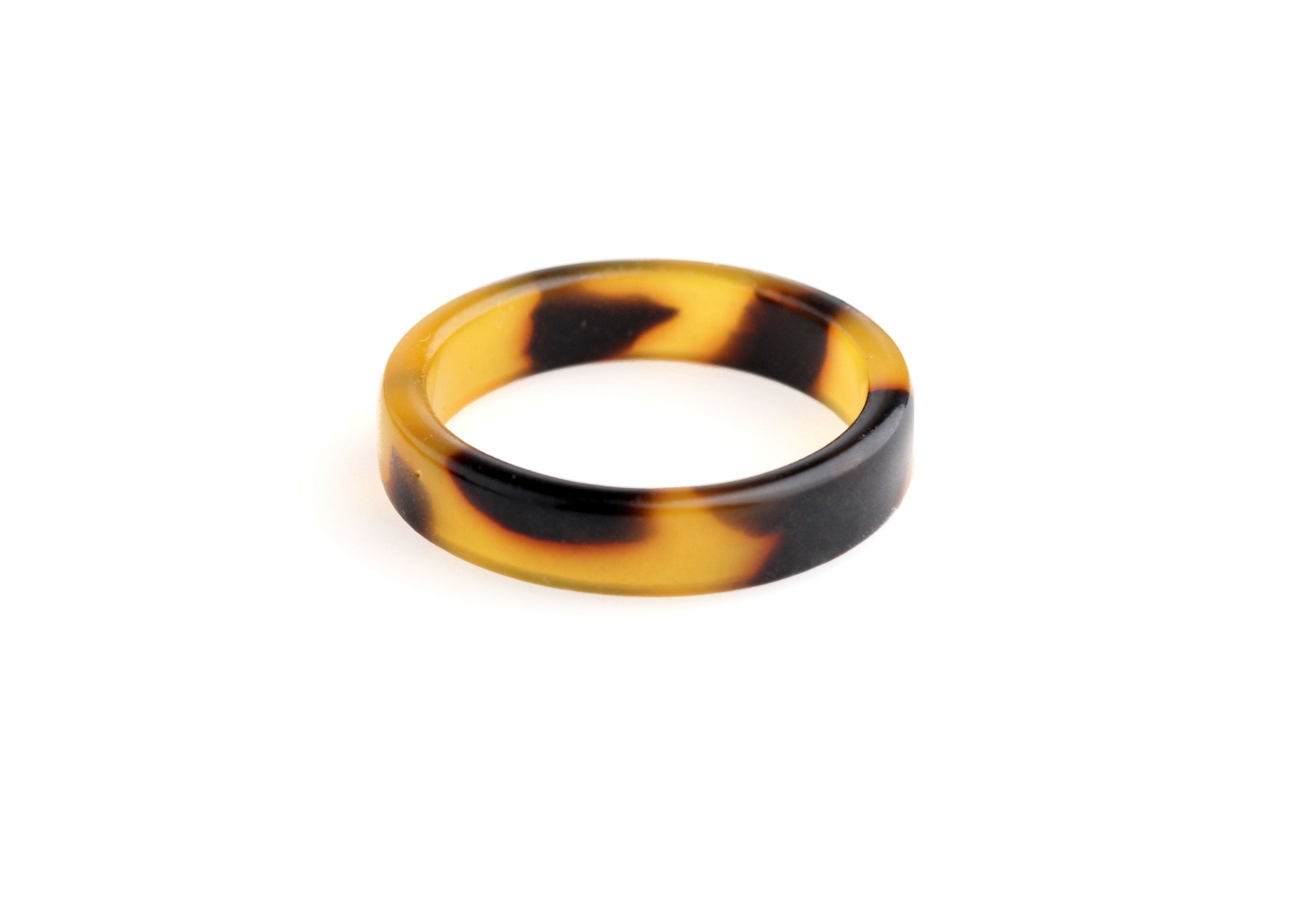 Tortoise Shell Ring 1pc, Cellulose Acetate Ring Blanks, Thin Resin Ring ...
