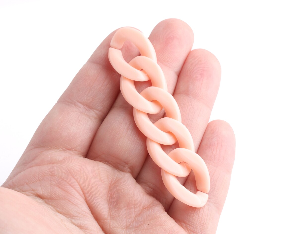 1ft Pastel Pink Plastic Chain Links 23x17mm DIY Craft Chain - Etsy
