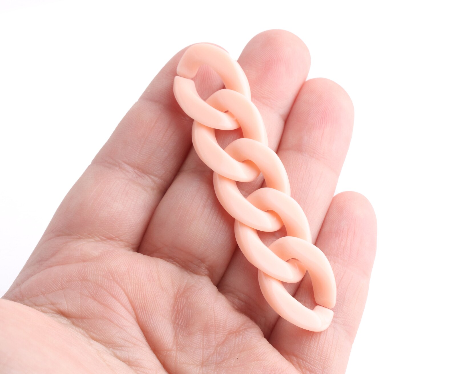 1ft Pastel Pink Plastic Chain Links, 23x17mm DIY Craft Chain, Light ...