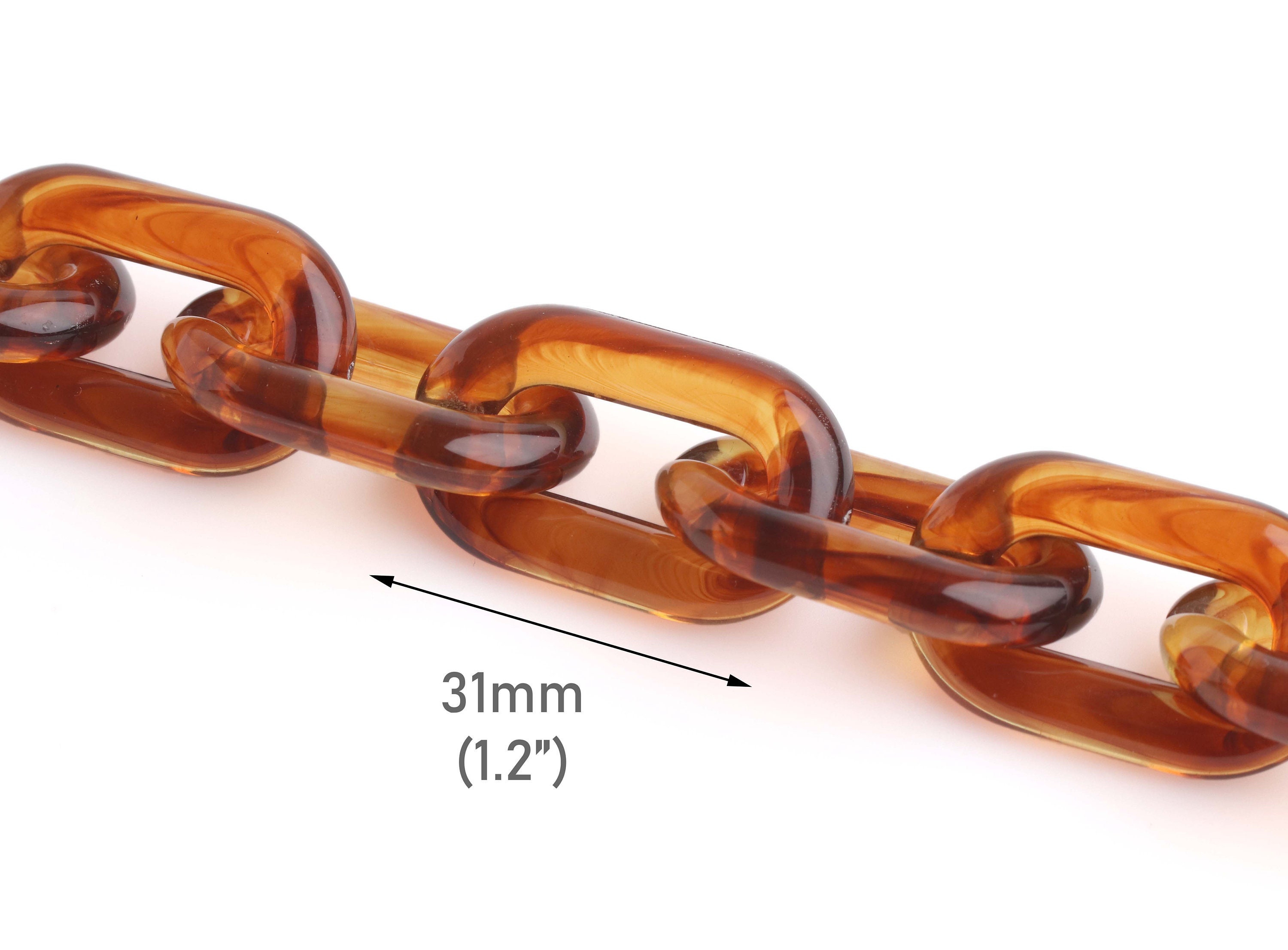 1ft Cognac Brown Plastic Chain Links 31 X 19mm Extra Large - Etsy UK