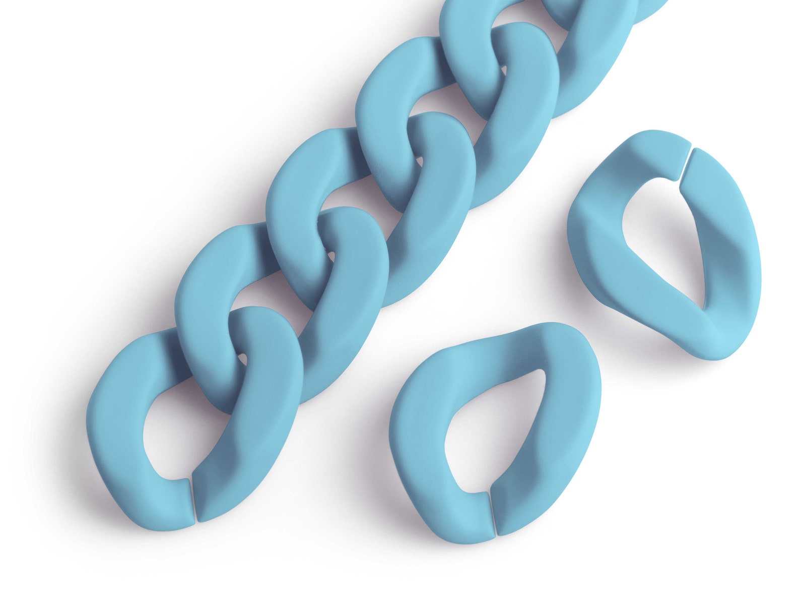 1ft Matte Light Blue Plastic Chain Links 28 X 20mm Wholesale - Etsy