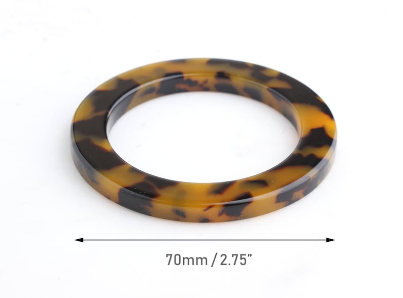 1 Tortoise Shell Ring, Large Acetate Circle, Swimsuit Rings, Bag ...