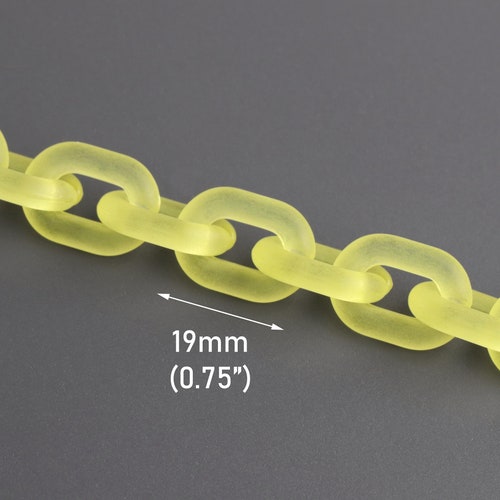 1ft Matte Neon Yellow Plastic Chain Links 24 X 17mm Cuban - Etsy