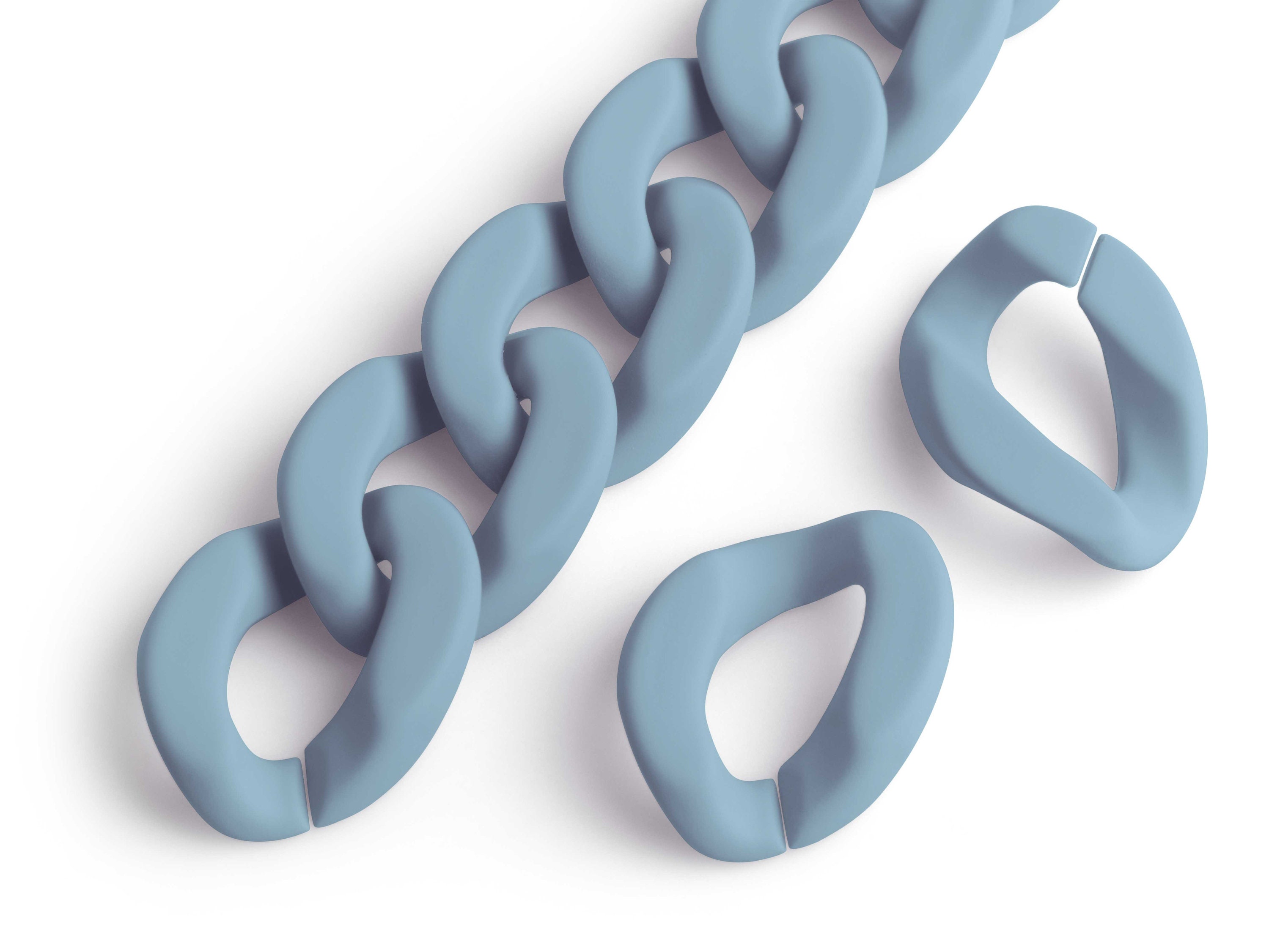 1ft Matte Steel Blue Acrylic Chain Links 28 X 20mm Plastic - Etsy