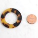 2 Large Rings Tortoiseshell 40mm Circle Big Hole Hard - Etsy