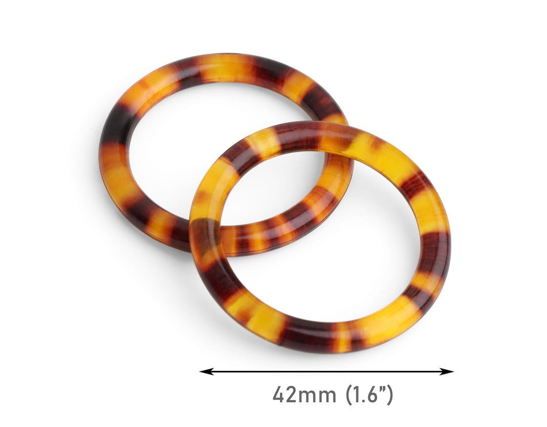 2 Tortoise Shell Rings, 1.6