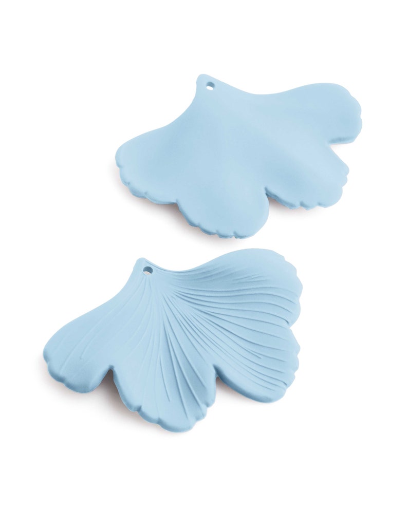2 Light Blue Gingko Leaf Charms, 1.75" Inch, Whale Keychain, Under the ...