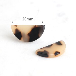 4 Blonde Tortoise Shell Half Moon Shapes 20x10 Mm, Faux Turtle Shell ...