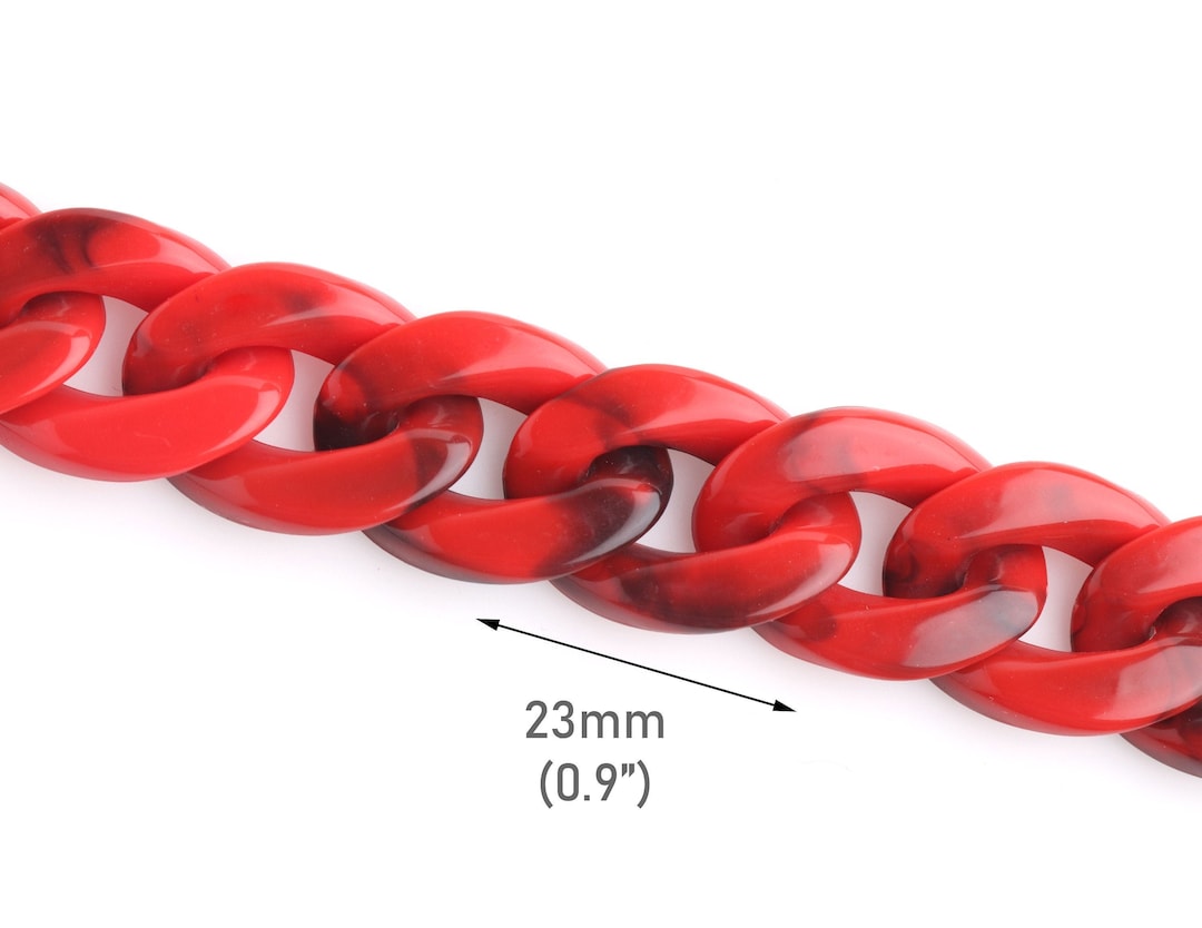 1ft Imperial Red Acrylic Chain, Chunky Purse Chain Strap Replacement ...