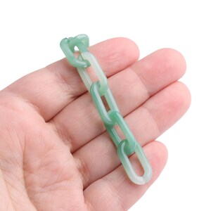 1ft Jade Green Chain With Paperclip Links, 20 X 11mm, Light Green and ...