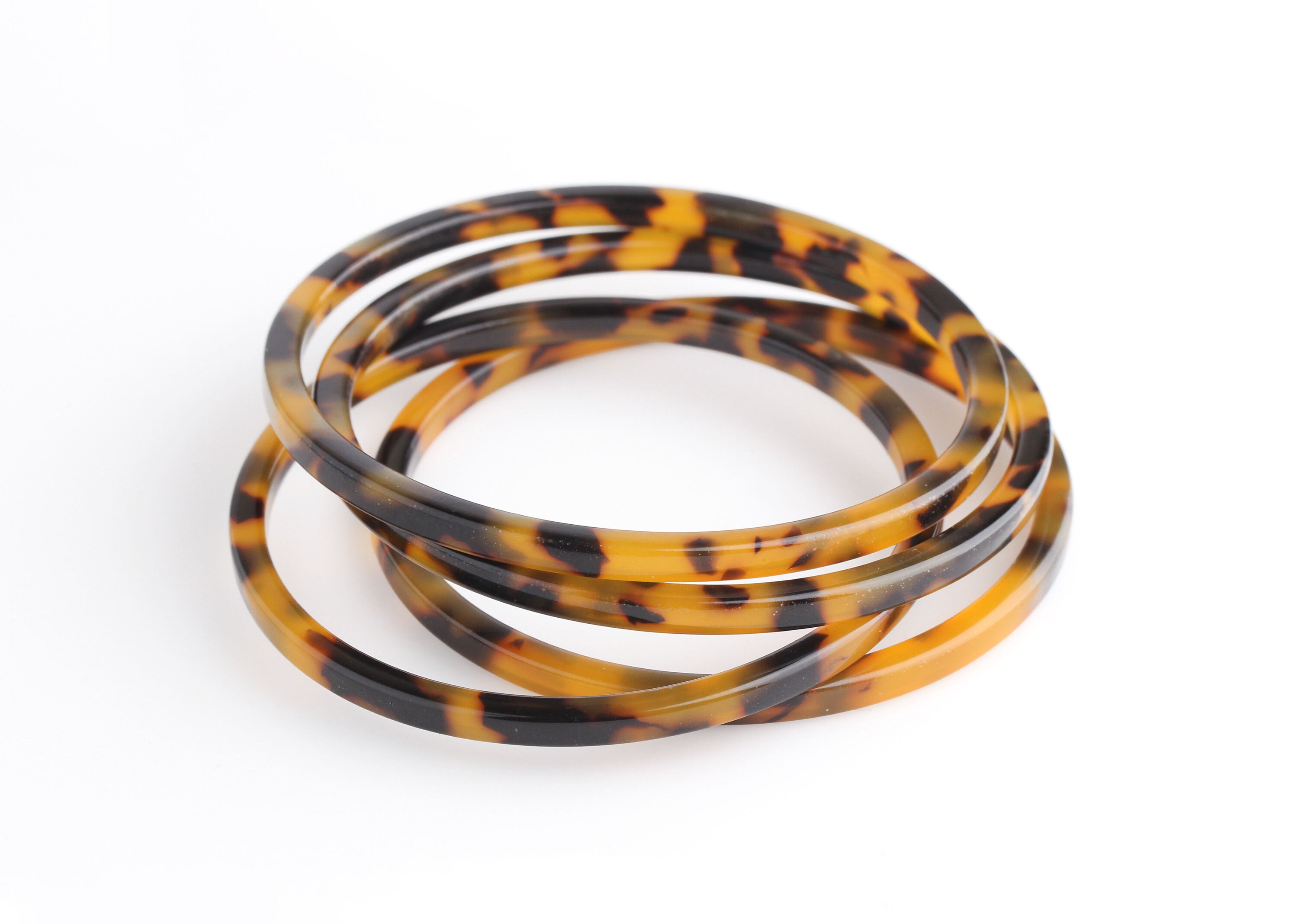 1 Tortoise Shell Bracelet Thin and Skinny Acetate Plastic - Etsy