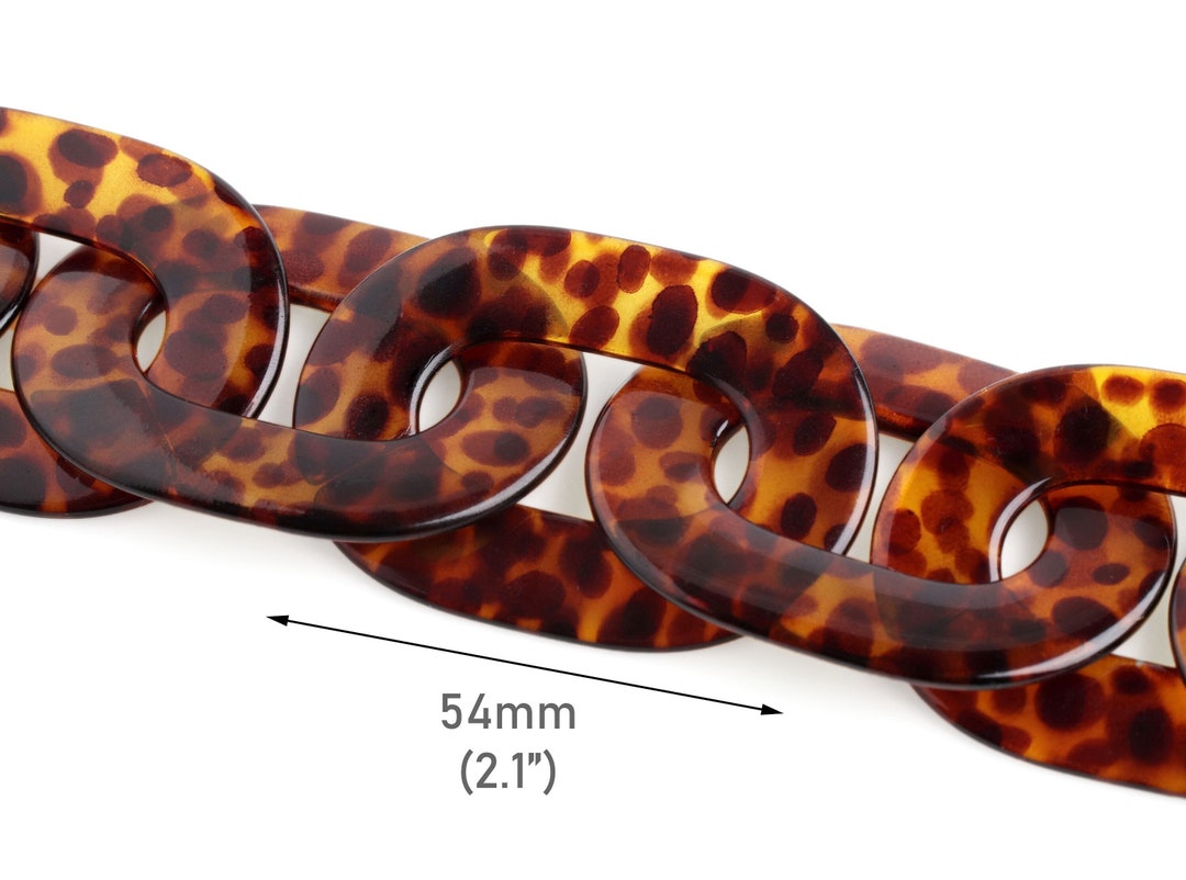 1ft Extra Large Tortoise Shell Chain, 54 X 39.5mm, Plastic, Flat Oval ...