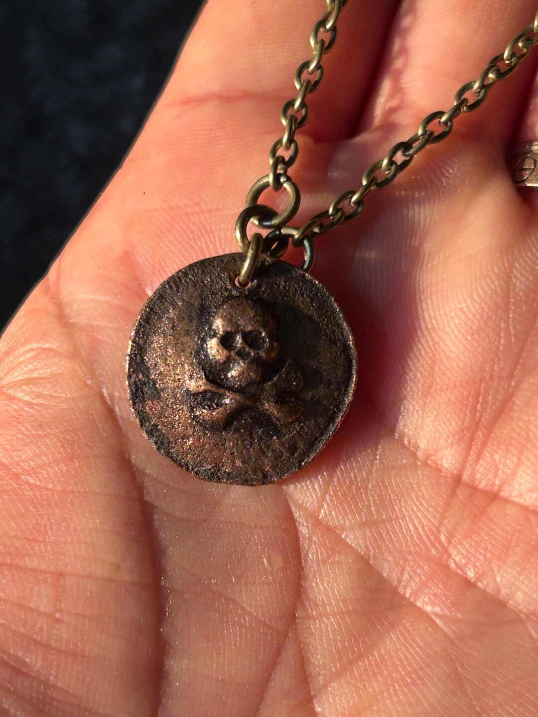 1940s Penny Pirate Skull Pendant - Etsy