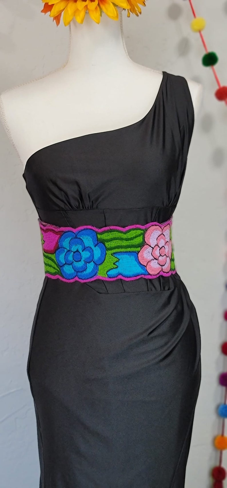 Mexican Embroidered Belt//mexican Sash//wide Waist - Etsy