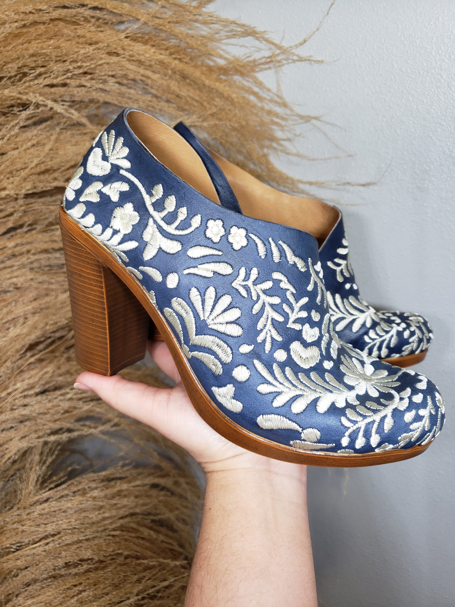 Stella Embroidered Mexican Wedges/mexican Huarache//mexican Wedge ...