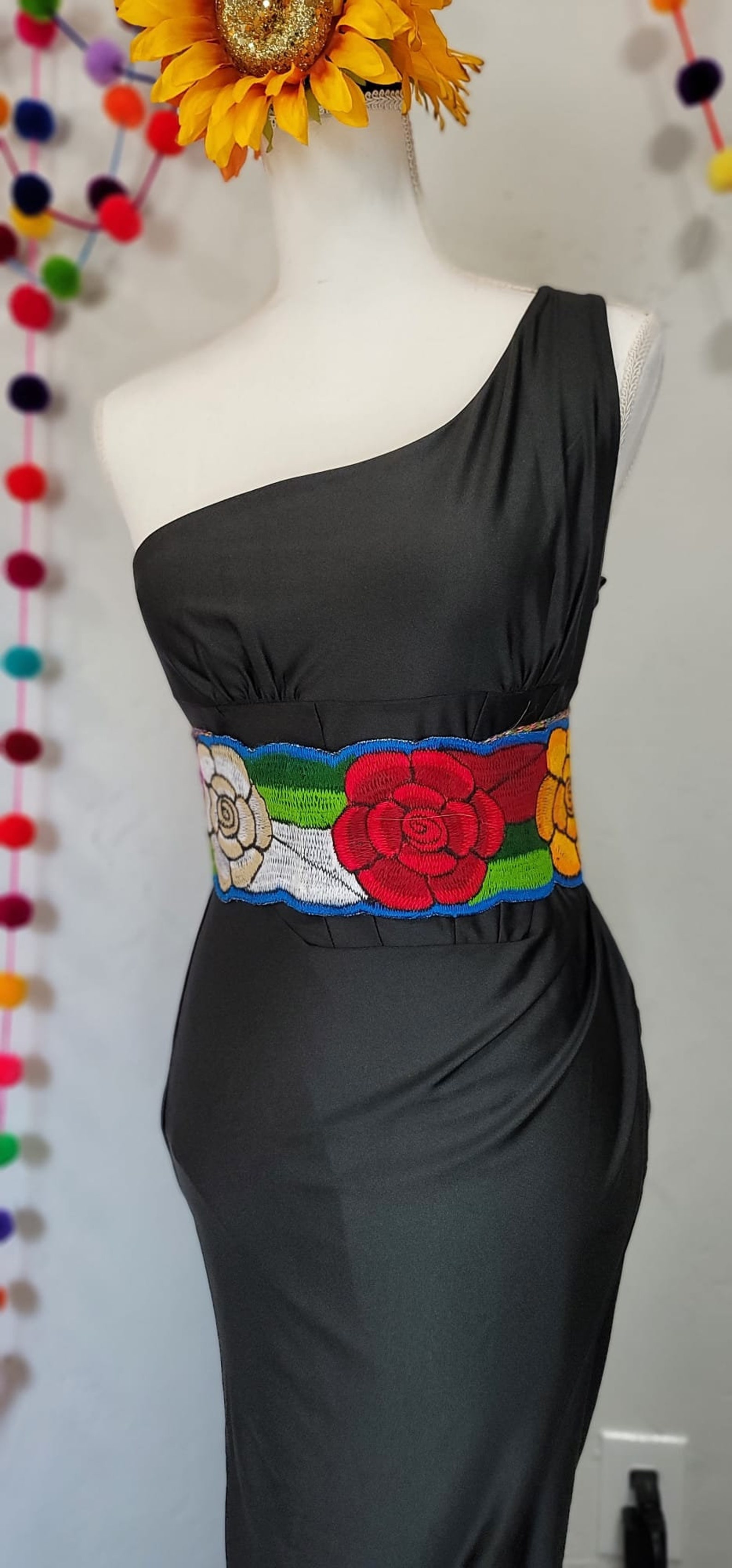 Mexican Embroidered Belt//mexican Sash//wide Waist - Etsy