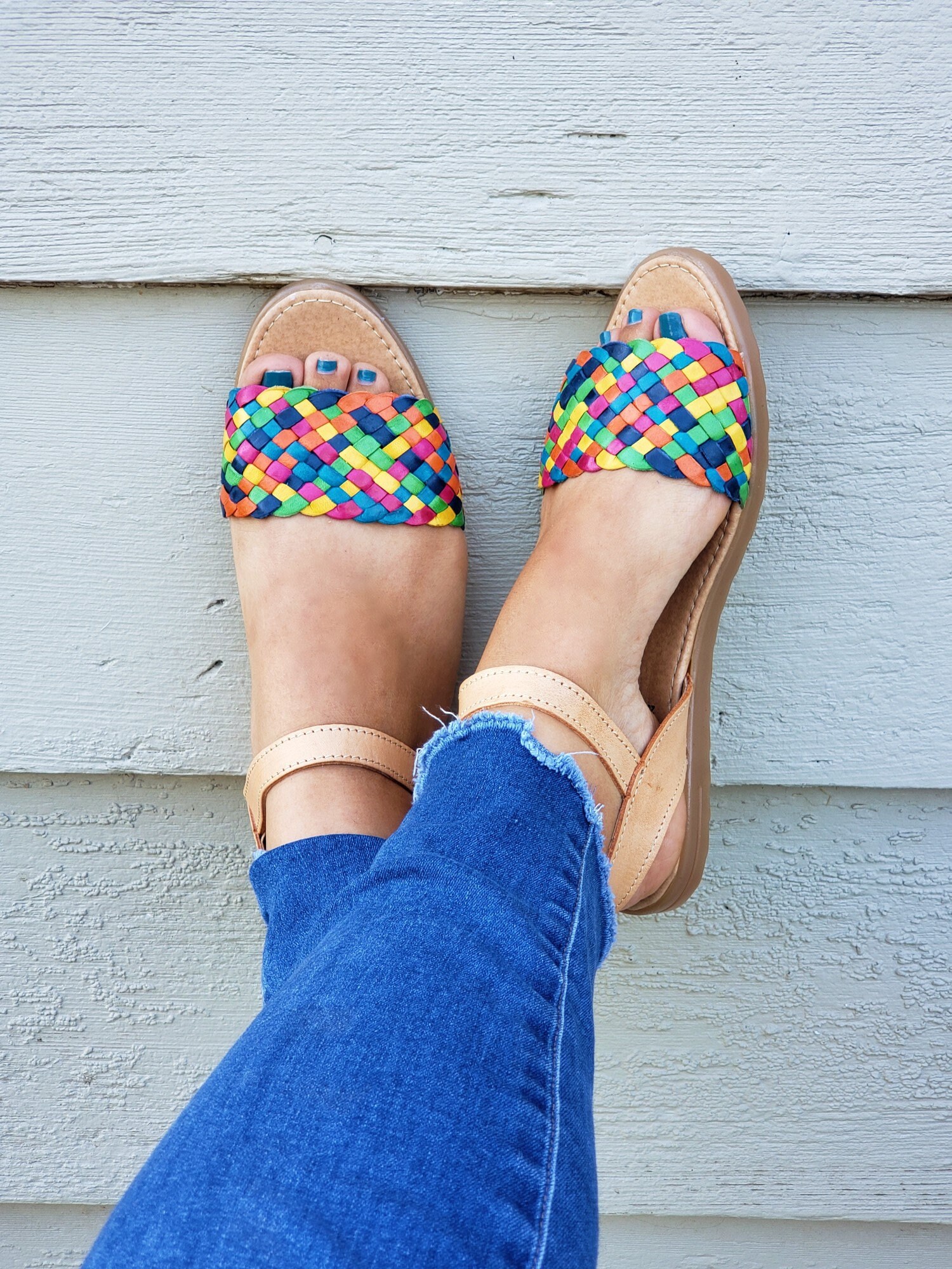 Leather Huarache Sandals: Mexican Open Toe Shoes, Final Sale - Etsy
