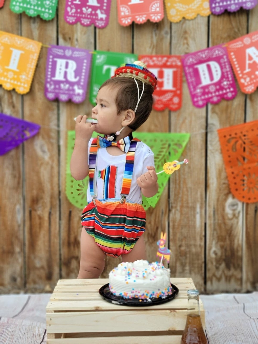 Mexican Serape Outfit for Boy// First Fiesta Birthday//serape 1st ...