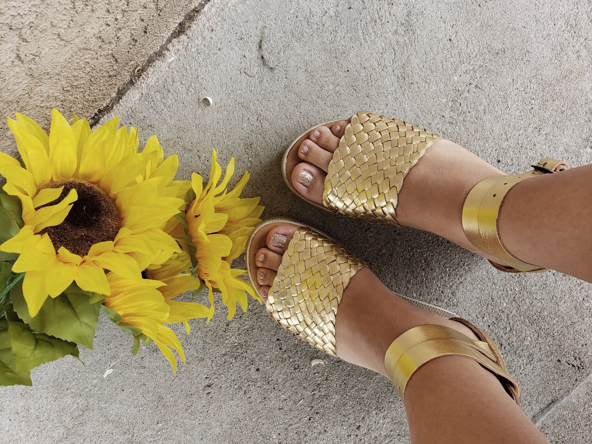 Gold Giraffe Mexican Huarache//huarache Mexicano//mexican | Etsy