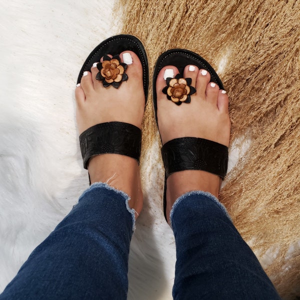 Toe Loop Sandals Etsy