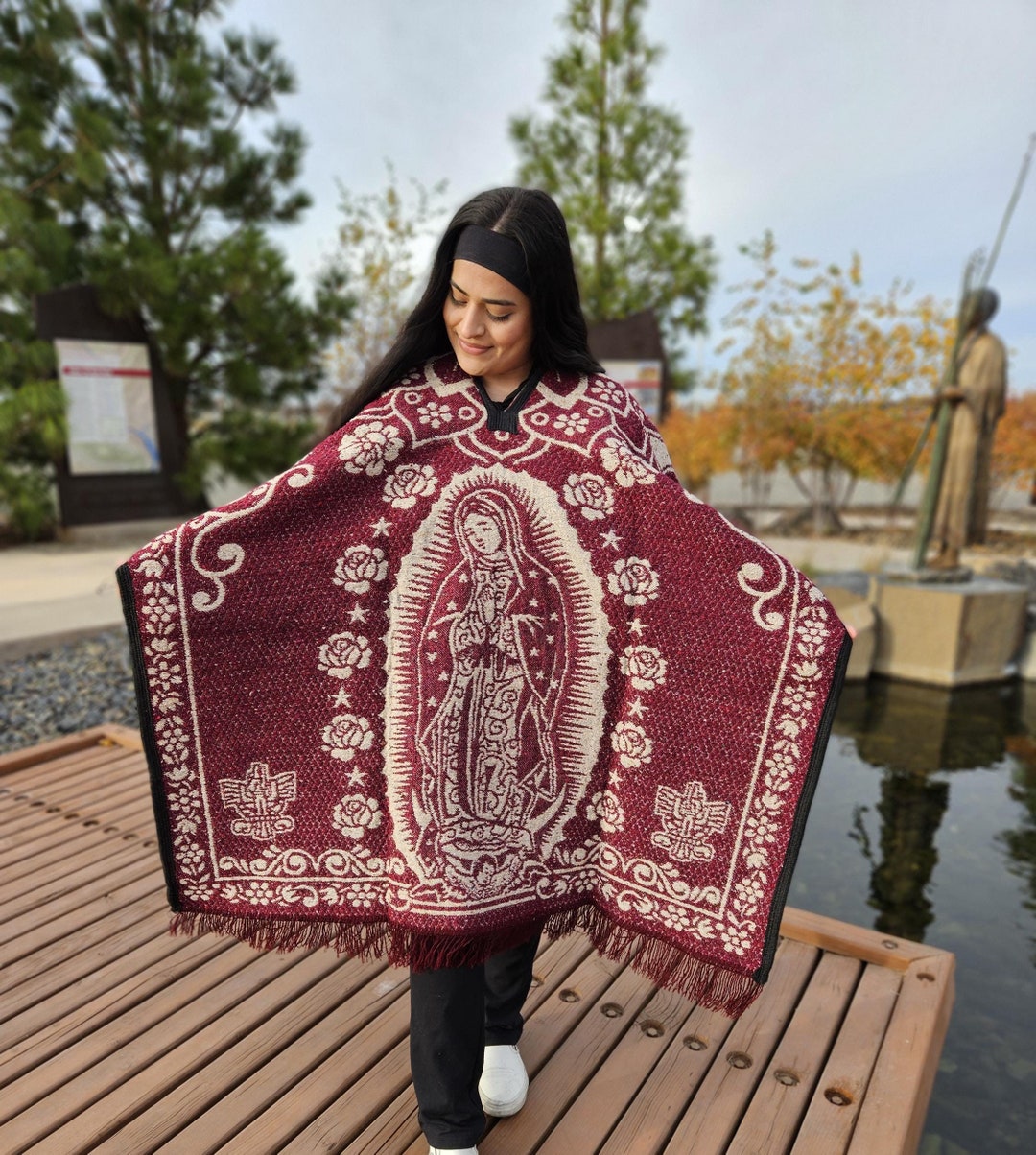 Virgen De Guadalupe Gaban, Poncho Con La Virgen De Guadalupe, Mexican ...