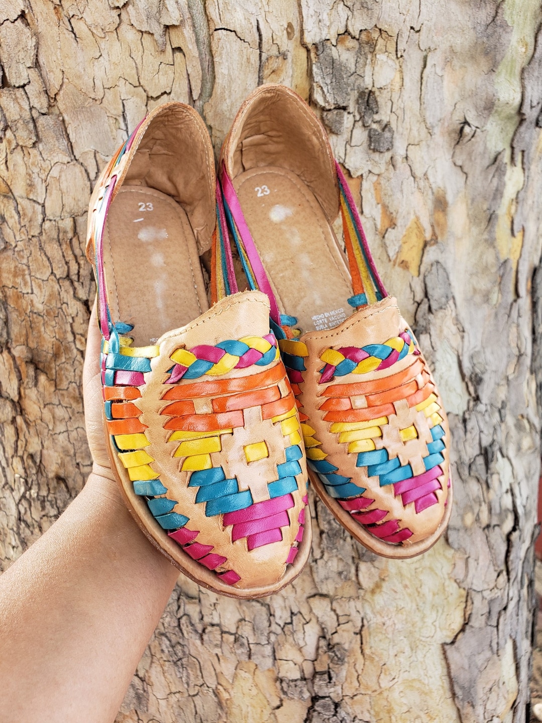 FINAL SALE Rainbow Mexican Huarache Sandals//huarache Mexicano//mexican ...