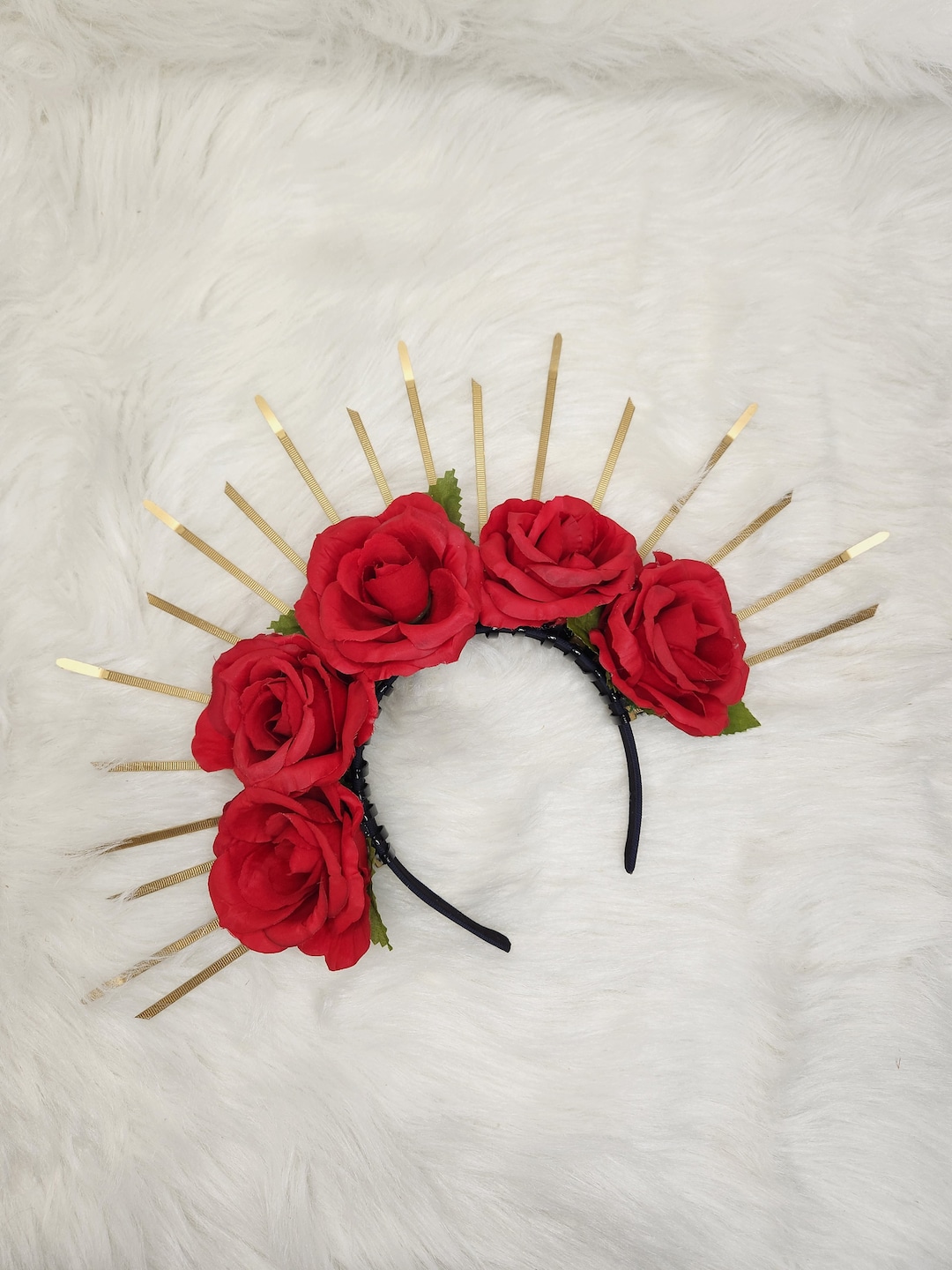 Catrina Crown||day of the Dead Floral Crown|| Floral Headpiece||floral ...