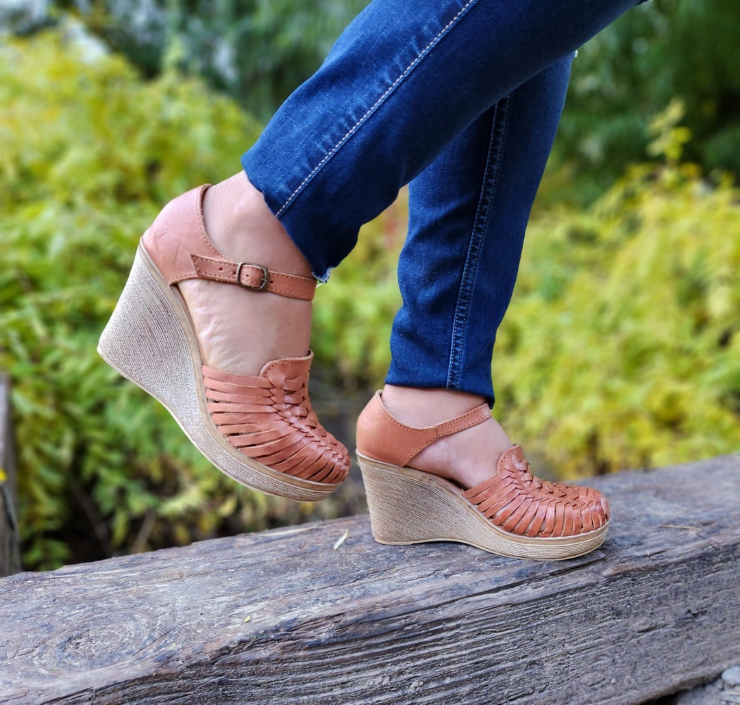 Leonor Wedgesmexican Huarachemexican Wedge - Etsy