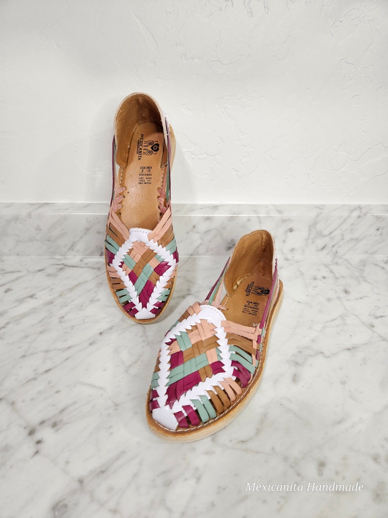 Handmade Caramelo Huarache Sandals: Mexican Leather Summer Shoes - Etsy