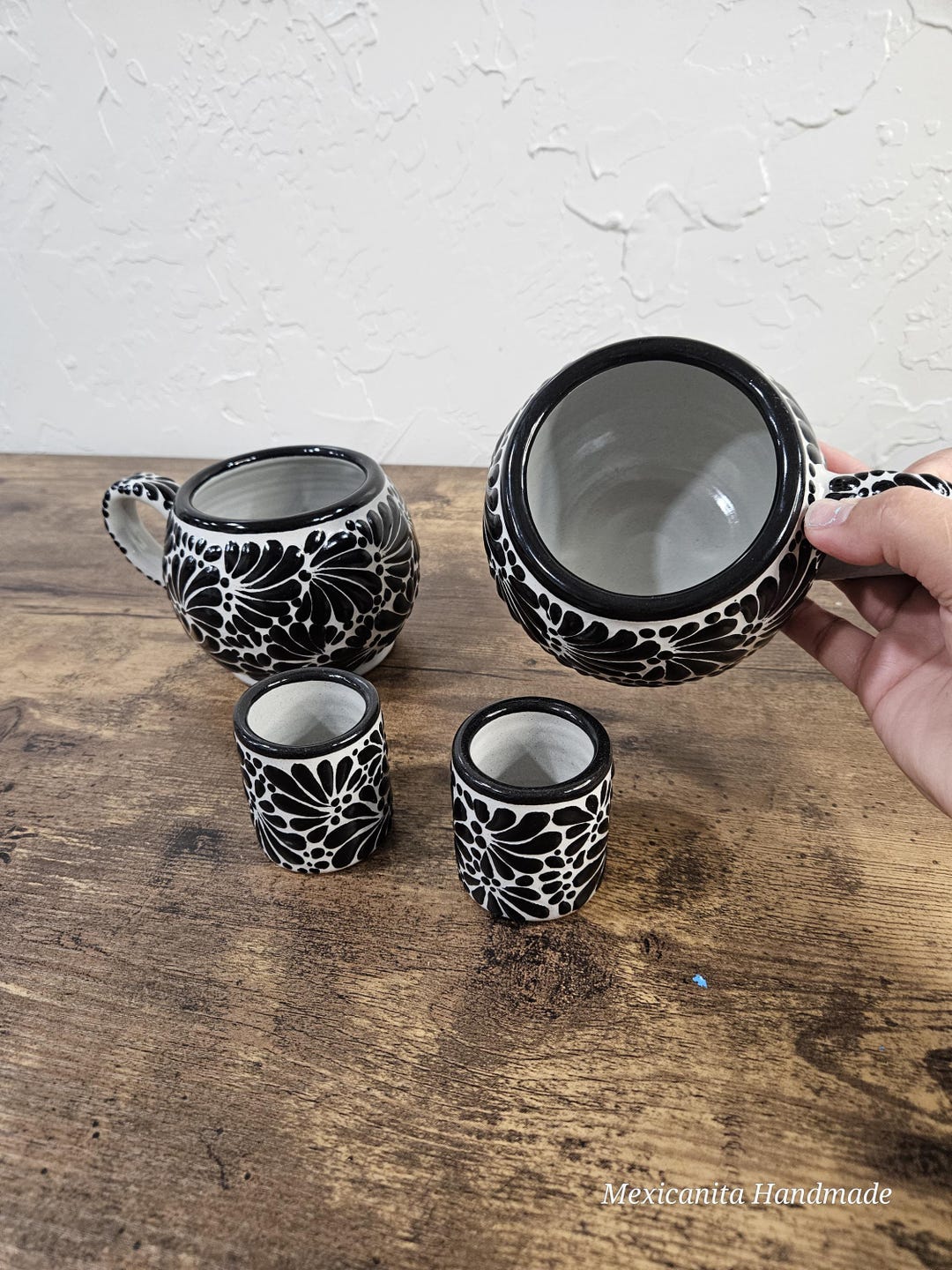 Set of 2 Mugs and 2 Shot Glasses Talavera |||talavera Cups||talavera ...