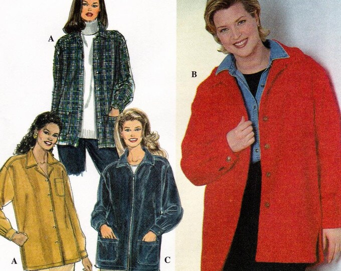 Simplicity 7342 Vintage Sewing Pattern, Women's Shirt Jacket 'full ...