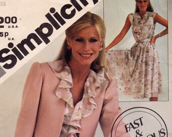 Misses Dress and Jacket Simplicity Sewing Pattern 8187 - Etsy