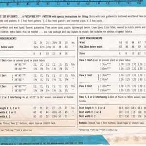 Simplicity 6527 Vintage Sewing Pattern, Misses' Set of Skirts 'fuss ...