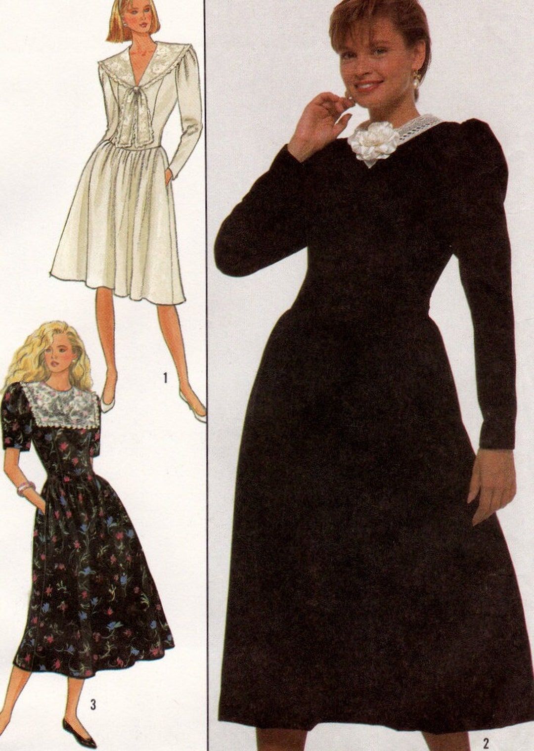 Simplicity 8907 Vintage Sewing Pattern, Misses' Dress in Two Lengths ...