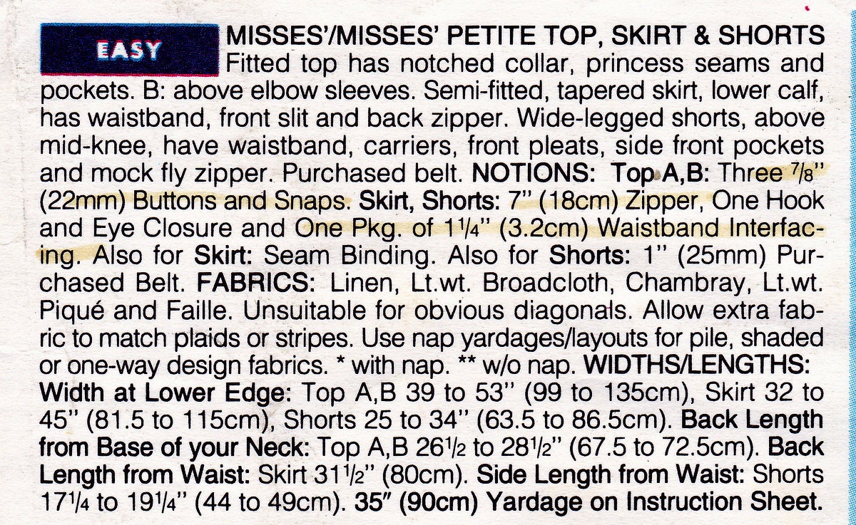 Butterick 6798 Vintage Sewing Pattern Misses'/Misses' | Etsy