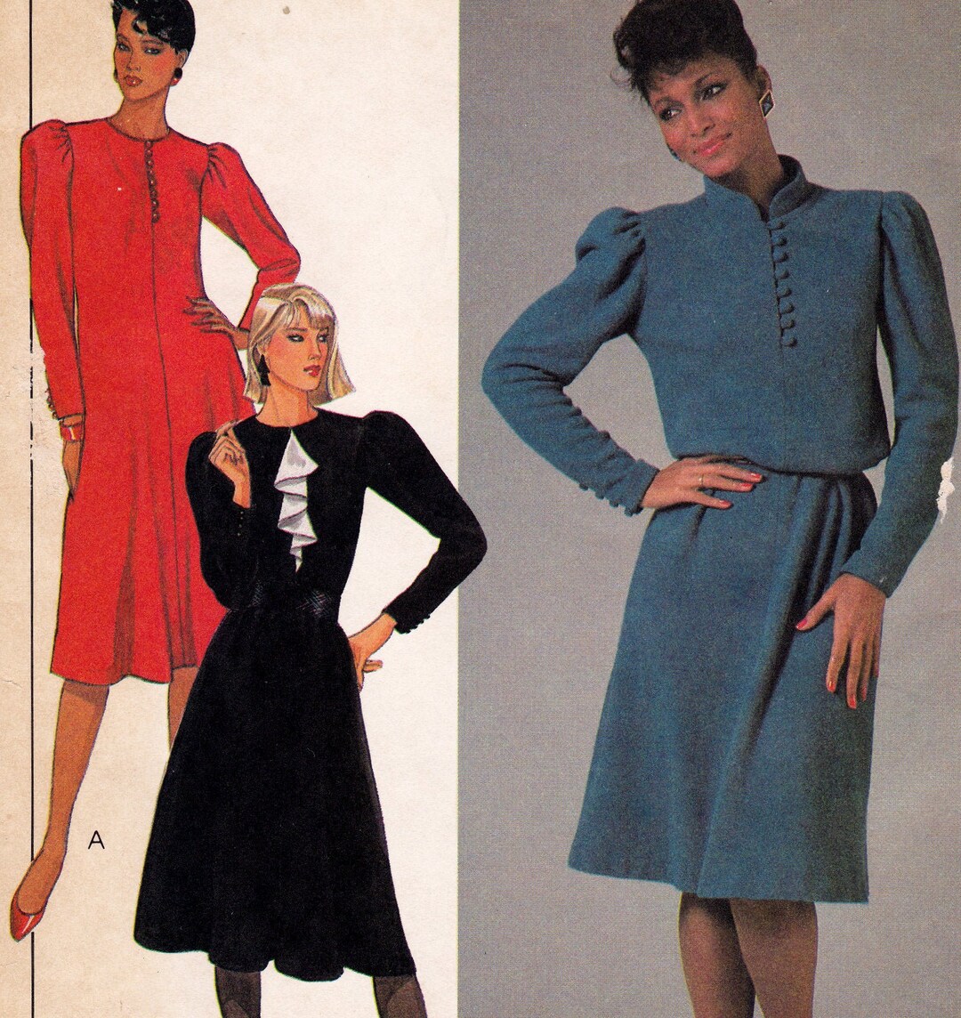 Mccall's 8706 Vintage Sewing Pattern, Misses' Dress ~ Flared Dress With ...